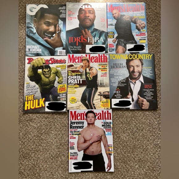 Men’s Health | Other | Lot Of 7 Marvel Actors Magazines Michael B ...